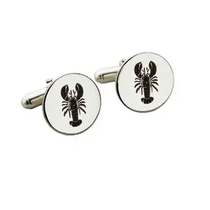 POSH TOTTY DESIGNS Lobster Disc Cufflinks - Silver
