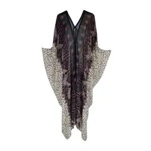 JENNAFER GRACE Blue / White Talulah Paisley Caftan - Blue/white