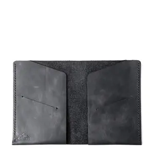 ROARCRAFT Leather Passport Sleeve Teos Coal - Grey