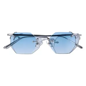 COSSINO Nero Metal Hexagon Sunglasses - Blue