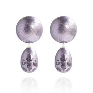SAULE LABEL Calista Earrings In Violet Ash - Purple