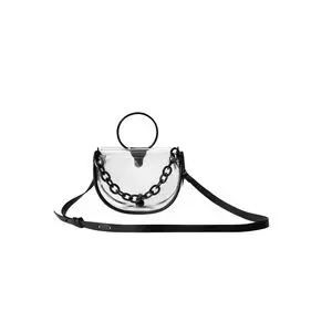 MARGO PAIGE Clear Semi-circle Crossbody - Black