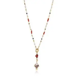 ATELIER PETITES PIERRES Bianca Gem Beaded Pendant Necklace - Gold