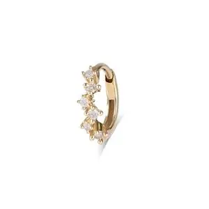 ZOHREH Scattered Diamond Huggie Hoop Earring 9k - Gold