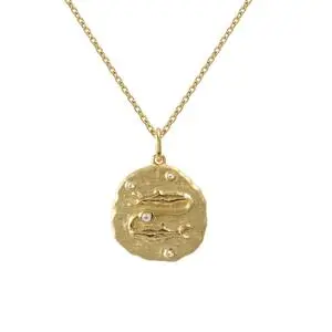 HYE JANE JEWELRY Pisces Zodiac Necklace - Gold