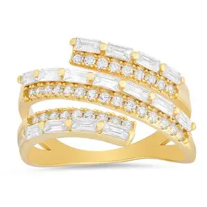 KYLIE HARPER Sprial Crossover Ring - Gold