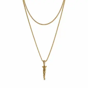ISKRA Royal Horn Double Wrap Necklace - Gold