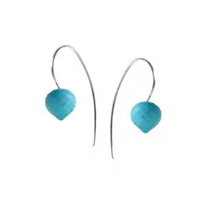 MOUNIR LONDON Turquoise Drop Earrings - Blue