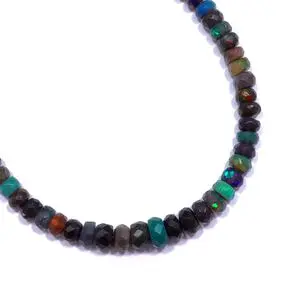 MINERALGEMS ✩ STUDIO Opal Necklace For Him - Black