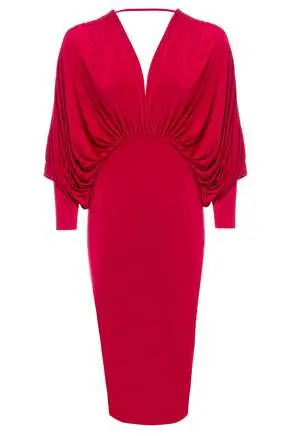 SARVIN Batwing Midi Dress