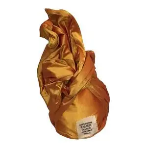 ROMER MILLINERY Twisturban Turban In Silk Shantung Saffron - Gold