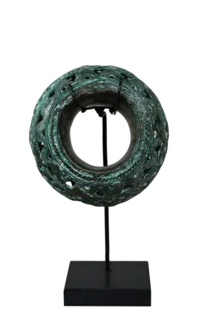 Botanical Boys Benin Bronze Bangle Two Zero Seven Two - Green