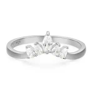 AZURA JEWELRY NEW YORK Supreme White Topaz Ring White Gold Vermeil - Silver