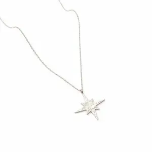 SILVER MOON Star Sterling Necklace - Silver