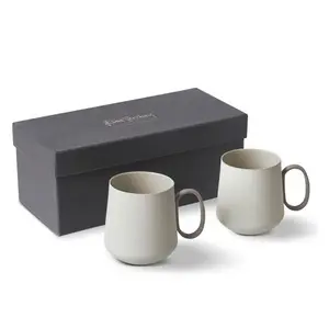 Esma Dereboy Tube Mug Set Of Two Ivory Colour - White