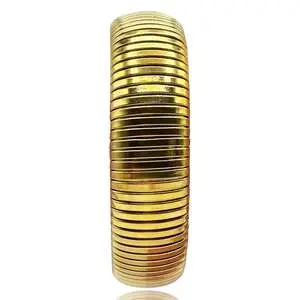 MICHAEL NASH JEWELRY Luciana Wide Plated Cobra Bangle - Gold