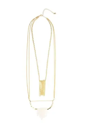 Saachi Boho Layered Chain Necklace - Gold
