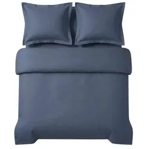 PURE PARIMA Ultra Percale Duvet Cover Set- Slate - Blue