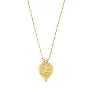 OPIUM JEWELS Vintage Hanuman Amulet Necklace - Gold