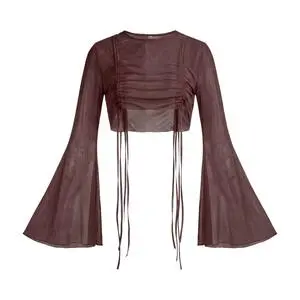 ALEVY STUDIOS The Drawstring Top - Brown