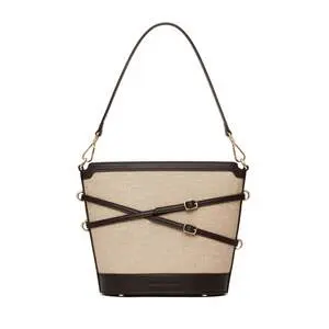 OWLISH STUDIO Glacier Canvas Vegan Leather Bucket Bag Espresso - Brown
