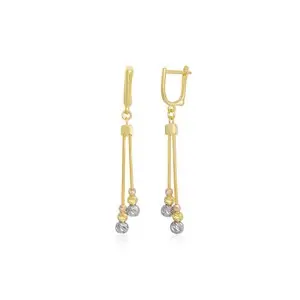 SPERO LONDON Dorissa Sterling Silver Drop Earring Multicolour Beads - Gold