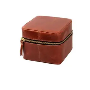 VIDA VIDA Leather Tech Storage Box Tan