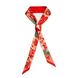 JESSIE ZHAO NEW YORK Silk Skinny Scarf Crossing - Red