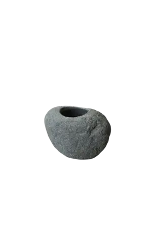 Botanical Boys Neutrals River Stone Planter Pot No Eleven - Yellow