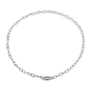 SALLY SKOUFIS Silver / Blue Shadow Chain Necklace With Natural Sapphire In Sterling Silver - Silver/blue
