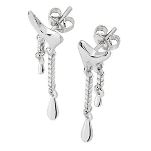 LUCY QUARTERMAINE Melting Drop Earrings - Silver