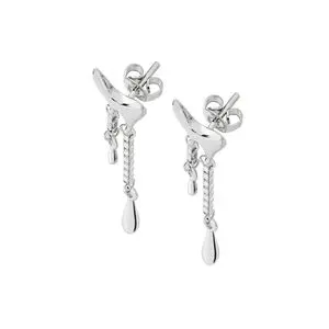 LUCY QUARTERMAINE Melting Drop Earrings In Sterling - Silver