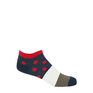 PEPER HAROW - MADE IN ENGLAND Mayfair Trainer Socks – Scarlet - Red