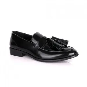 DAVID WEJ Bradford Patent Leather Loafers With Tassels - Black