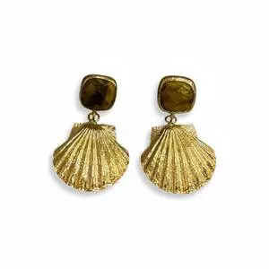 LA PLUIE JEWELLERY Concha Earrings - Gold
