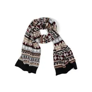 GIGI KNITWEAR Bee Garden Scarf In Multi - Brown