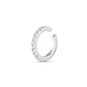 SPERO LONDON Cubic Zirconia Sterling Ear Cuff No Piercing - Silver