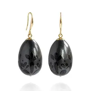 SAULE LABEL Nova Earrings In Phantom - Black