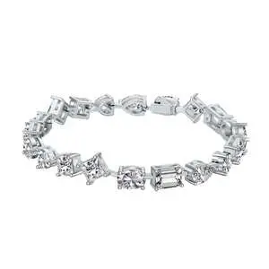 VIVIANA HALIL The "variété De Lumières" Premium Zirconia Bracelet - Silver