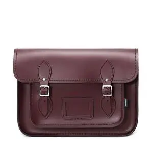ZATCHELS Handmade Leather 16 Inch Satchel Marsala - Red