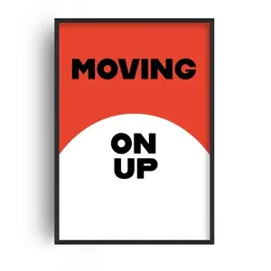FANCLUB Black / Orange Moving On Up Retro Giclée Art Print A2 - Black/orange
