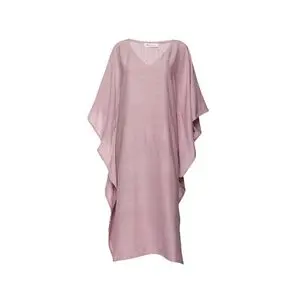 HERITAGEMODA Lavender Handwoven Cotton Kaftan Dress - Pink