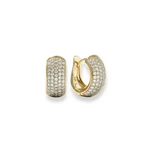 ALEXIE OF ATHENS Thea Chunky Pave Huggies - Gold
