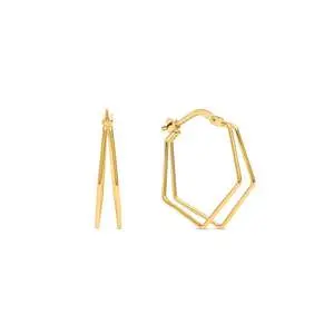 ESTERAH Geometric Hoop Earrings - Gold
