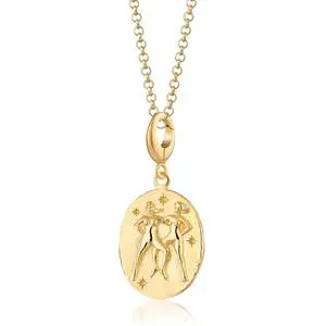 LILY CHARMED Plated Gemini Zodiac Charm Necklace Star Sign Necklace - Gold