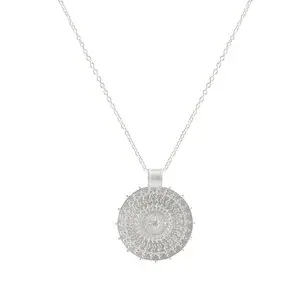 RIZE Silver / Blue Tribal Goddess Pendant Sterling Silver - Silver/blue