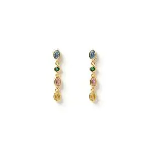 ARMS OF EVE Isadora Gold Earrings Multi - Blue