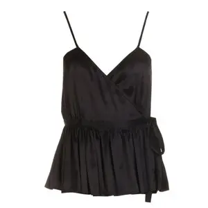 ROSES ARE RED Odile Silk Wrap Top - Black