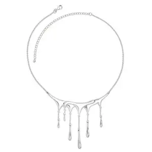 LUCY QUARTERMAINE Sterling Melting Drop Necklace - Silver