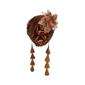 JULIA CLANCEY Cha Cha Cha Boom Coco Dorado Velour Turban